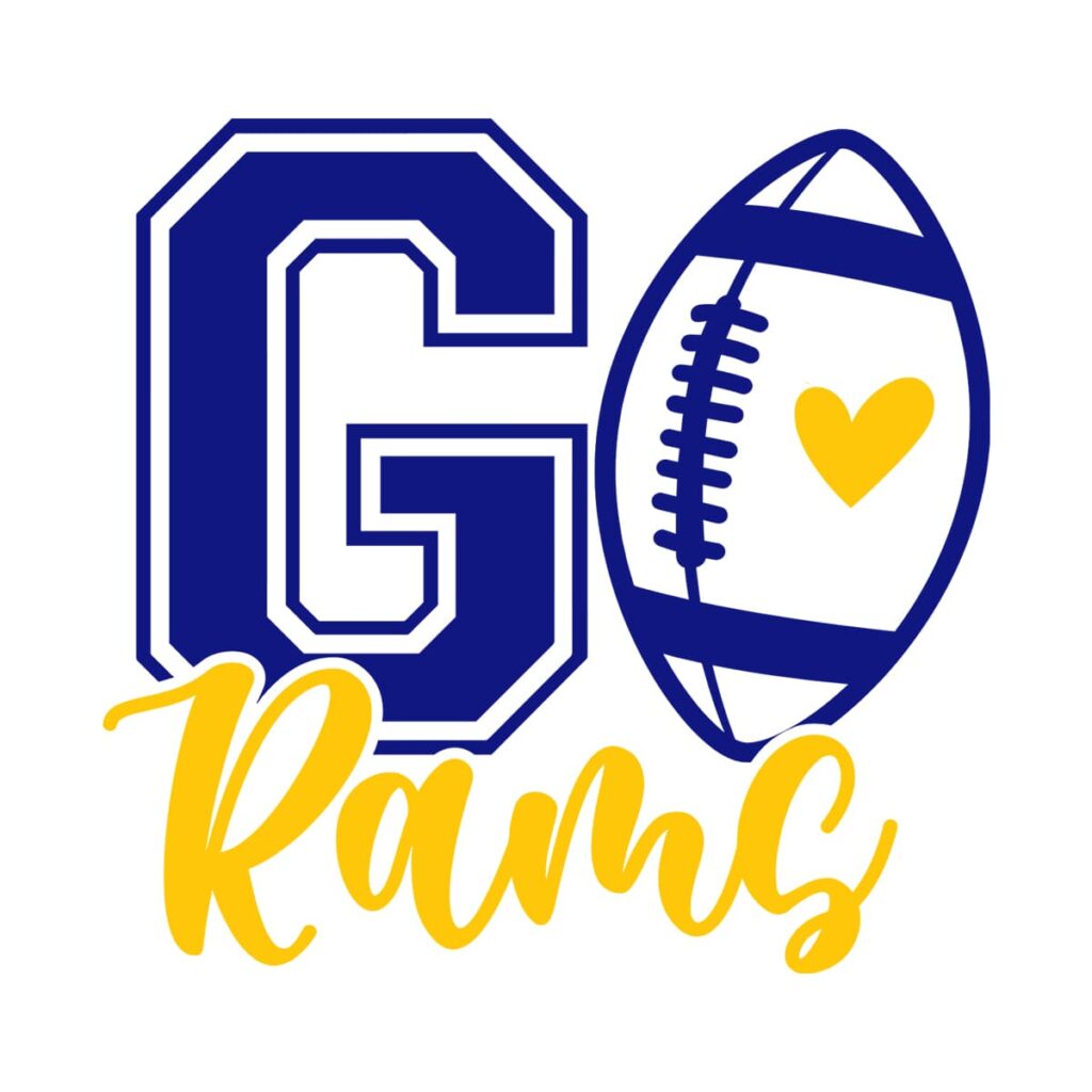 Go Rams Football SVG 3957 - Vectorday